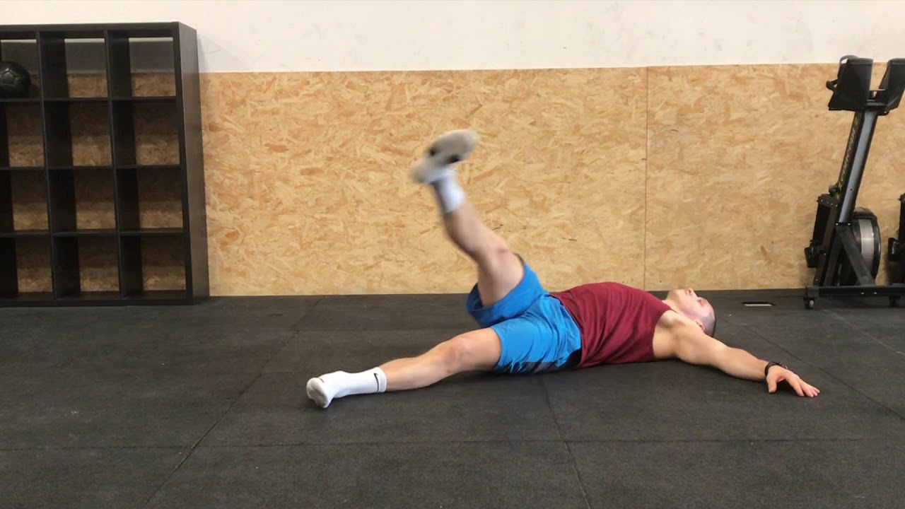 Supine Kick Overs - YouTube