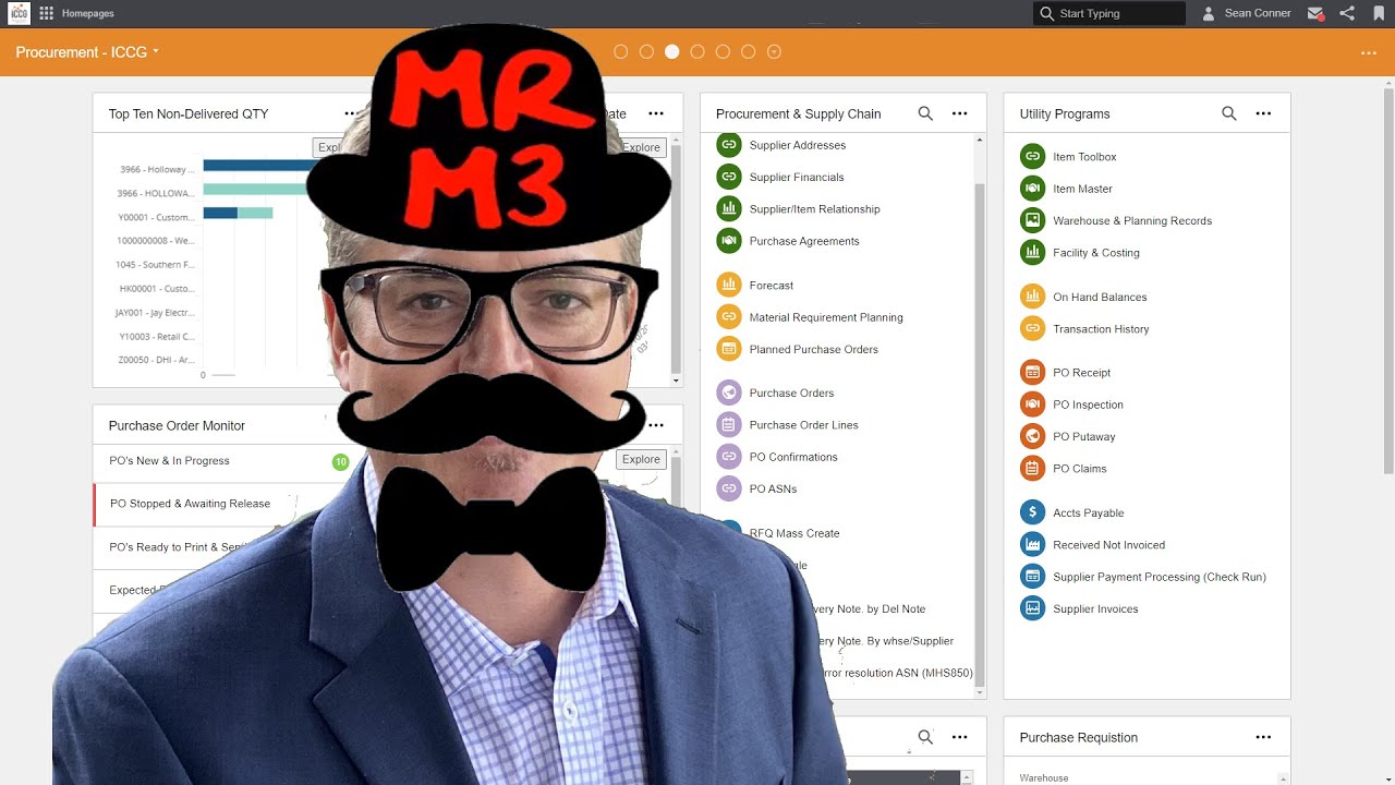 Check Out My Procurement Homepage! Infor CloudSuite M3 - YouTube