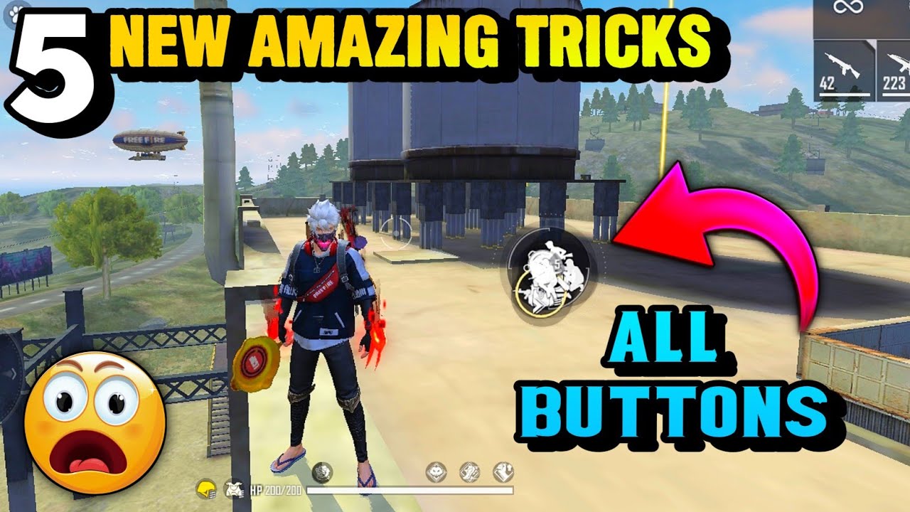 TOP 5 NEW TRICKS FOR FREE FIRE | ALL BUTTONS IN ONE PLACE - WHAT ...