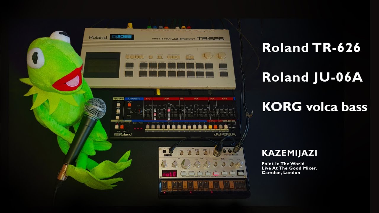 Roland TR-626, Roland JU-06A, KORG volca bass (Point In The World ...