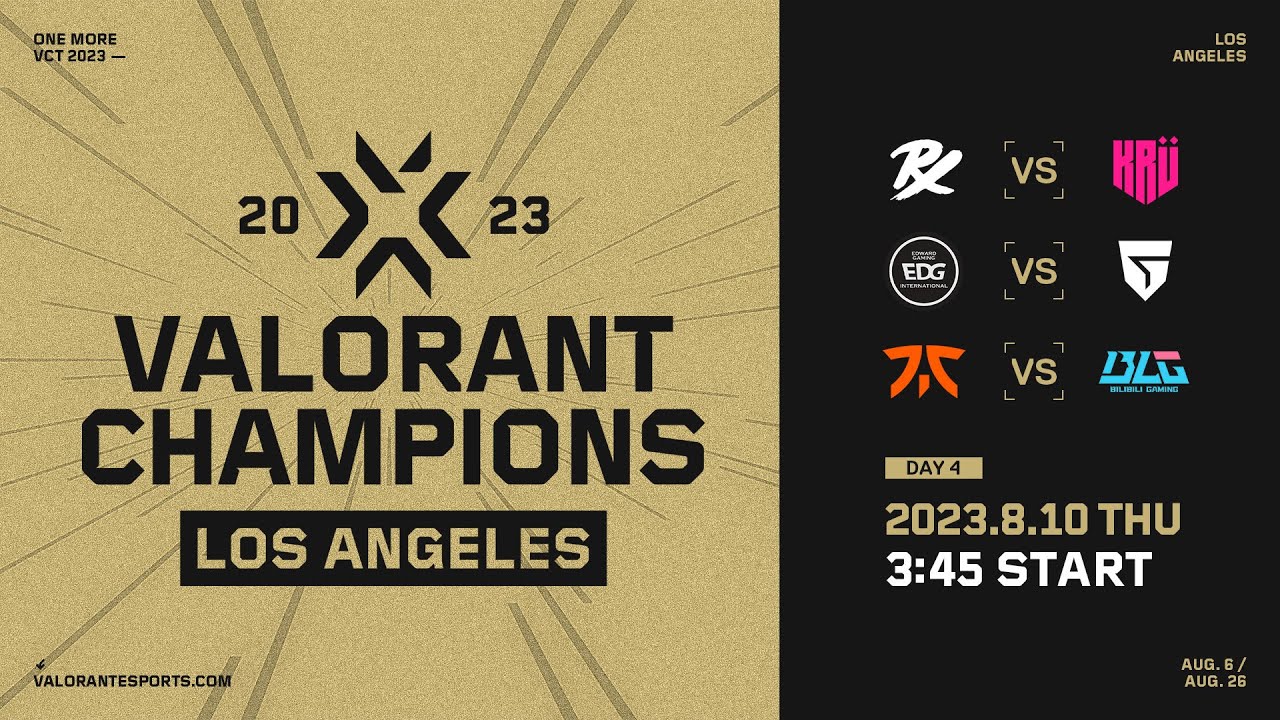 PRX vs. KRÜ / EDG vs. GIA / FNC vs. BLG — VALORANT Champions — Group ...