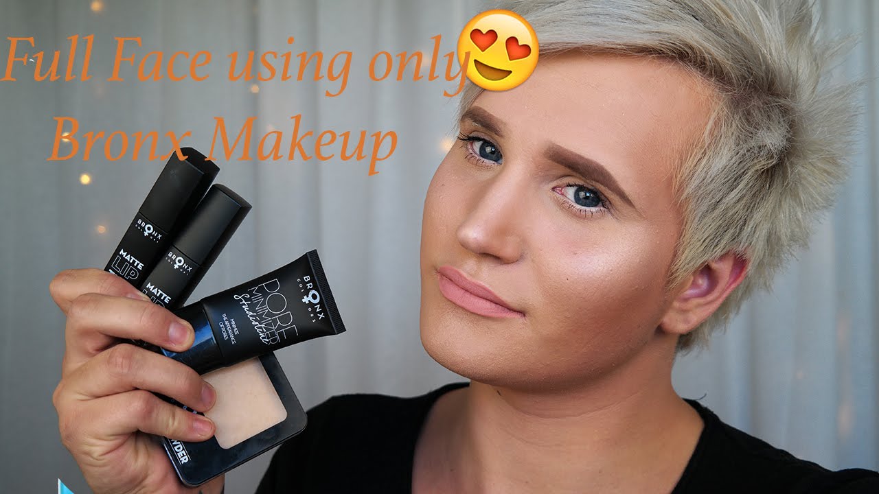Full face using only Bronx makeup - YouTube