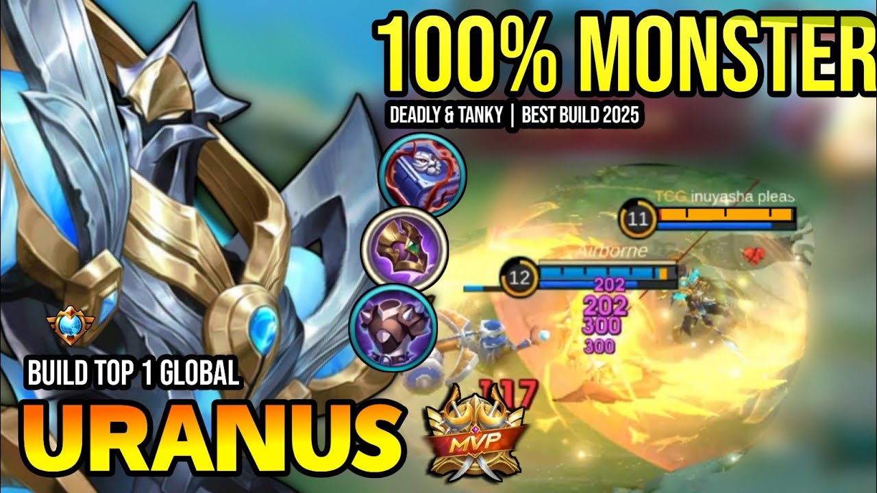 URANUS BEST BUILD 2025 | BUILD TOP 1 GLOBAL URANUS GAMEPLAY | MOBILE ...