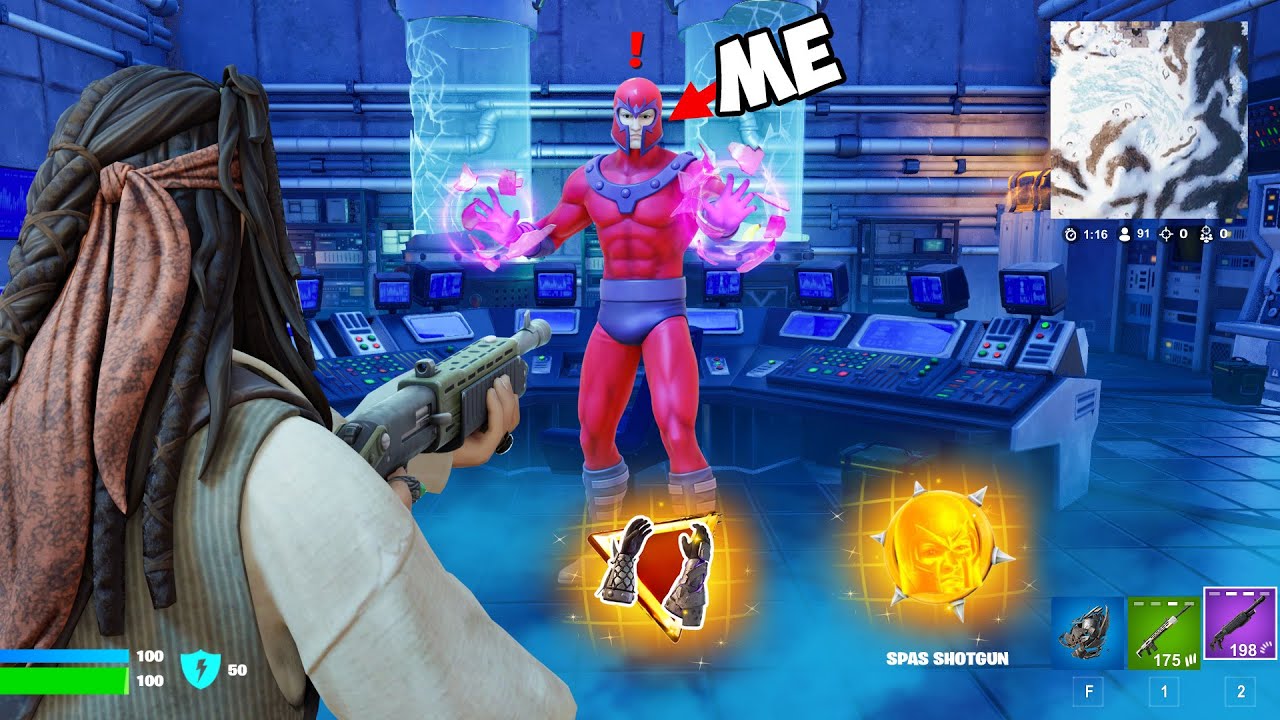 I Pretended To Be BOSS Magneto In Fortnite! (Secret Bunker) - YouTube