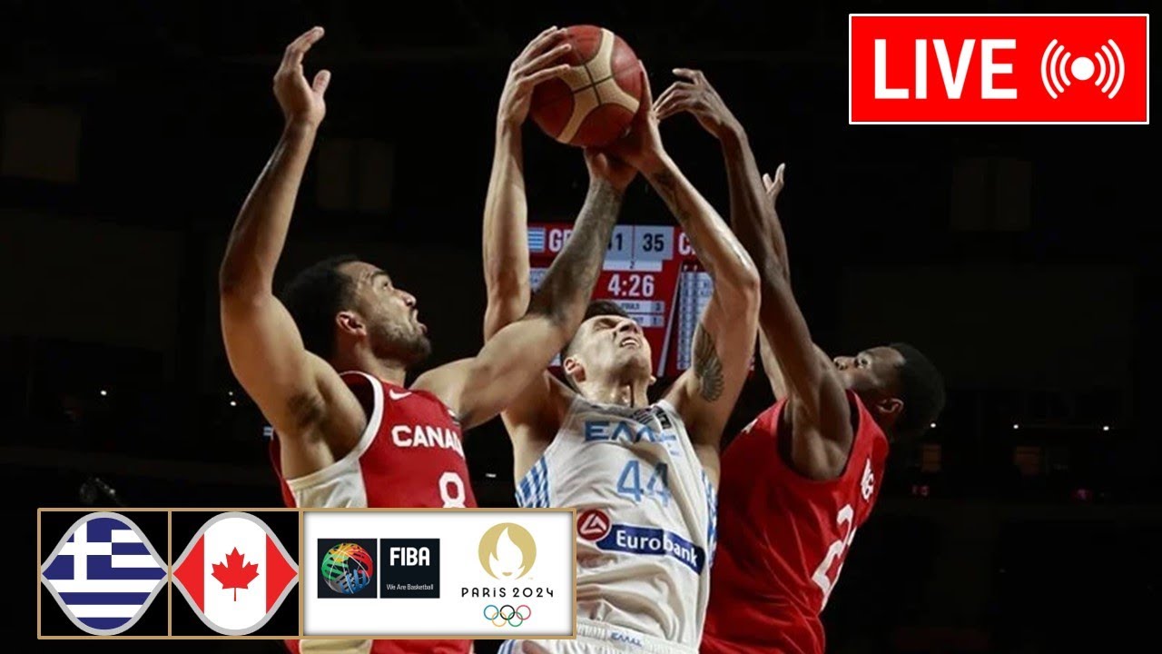 LIVE! GREECE vs CANADA | 2024 Paris Olympics Men's Basketball | July 27 ...