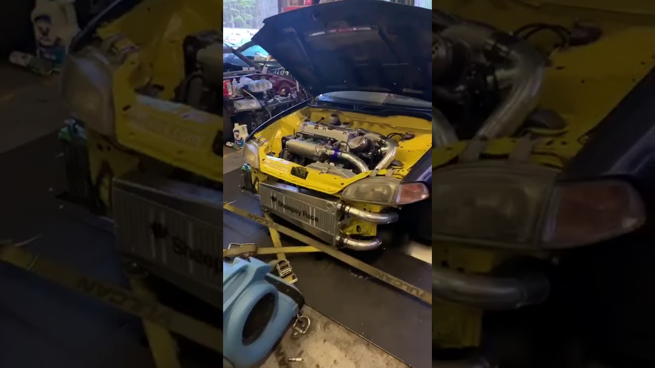 Stock k20a2 boosted with Sheepy turbo kit - YouTube