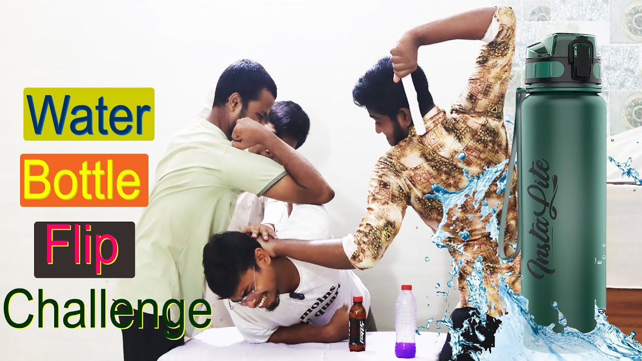 Water Bottle Flip Challenge || Water Bottle Flip Funny Game ...