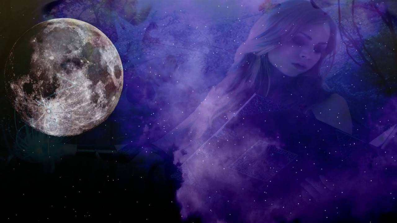 Beautiful witch in enchanted moon night - YouTube