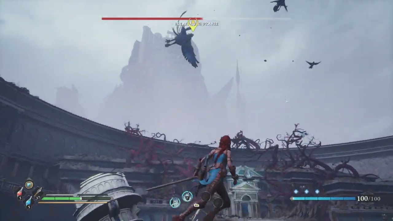 Eulalia the Prayee Harpy Boss Fight in Asterigos Aphes - YouTube