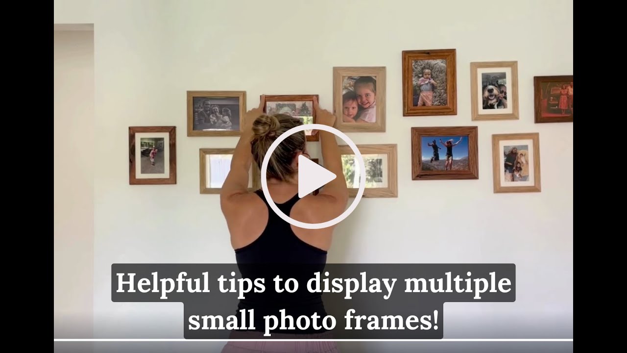 Frame wall display - Helpful tips to display multiple small photo frames! - YouTube