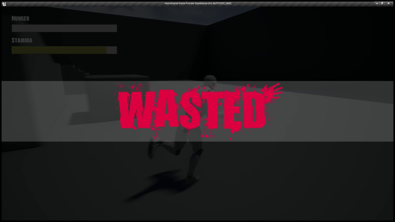 Horror Game Tutorial Progress - Hunger and Stamina Bar - YouTube