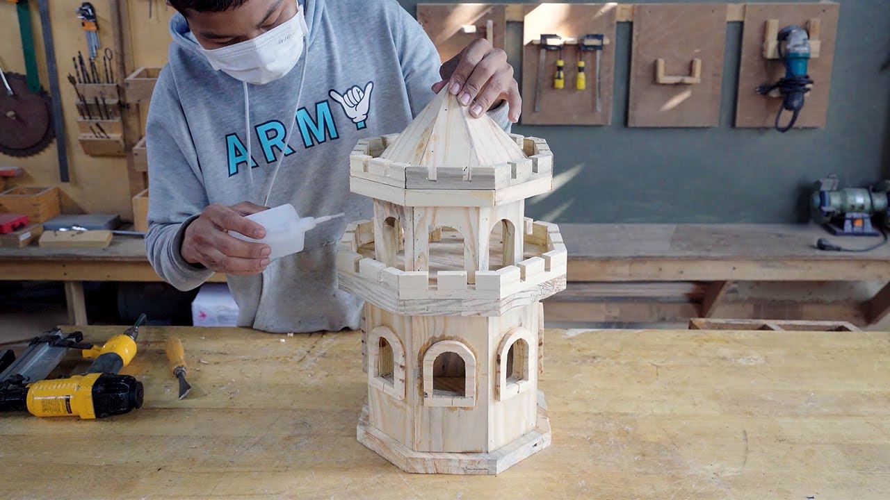 Build Most Amazing Temple Bird House and Bird Feeder - YouTube