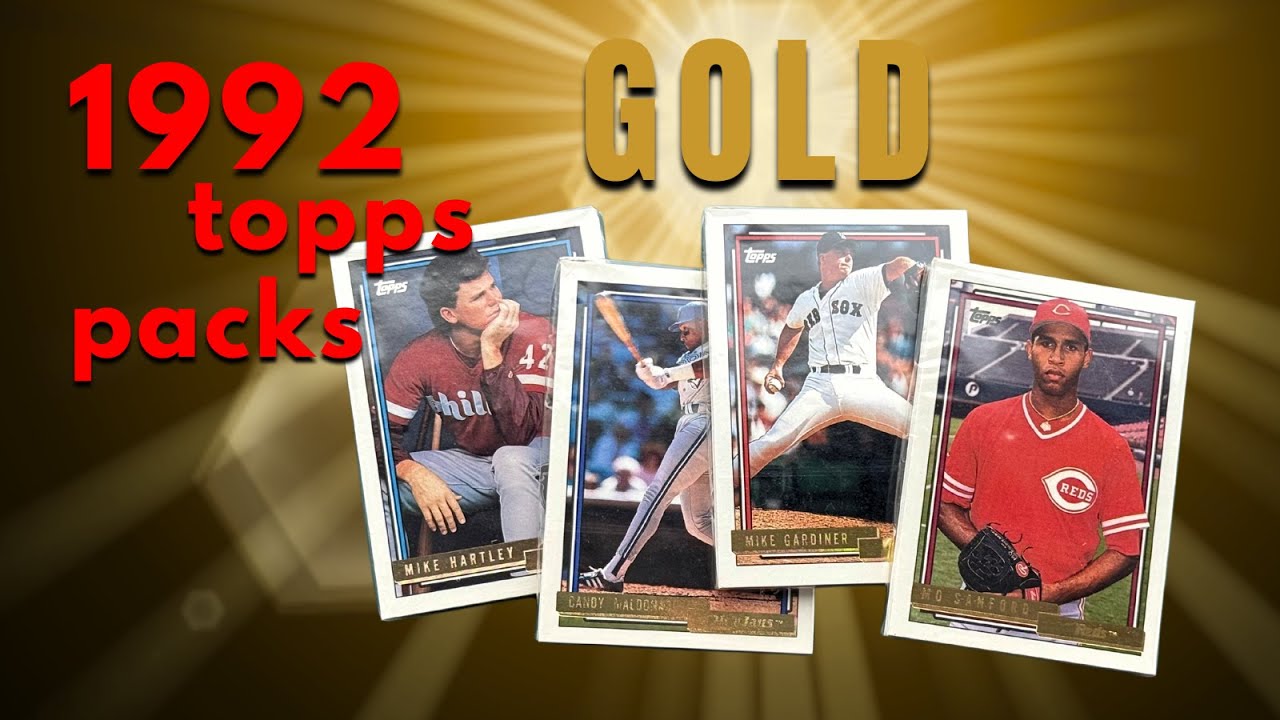 1992 Topps Gold Baseball REDEMPTION Opening 10 Card Packs - YouTube