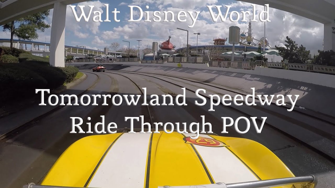 Disney World - Tomorrowland Speedway Ride Through - YouTube