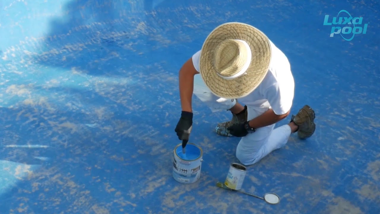 How to paint your pool with LUXAPOOL Epoxy Pool Paint - YouTube