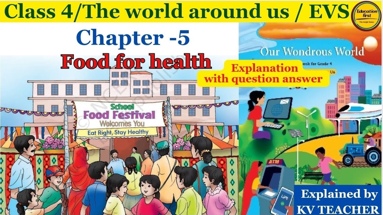 Food for health l Class 4 chapter 5 l EVS the world around l us ...