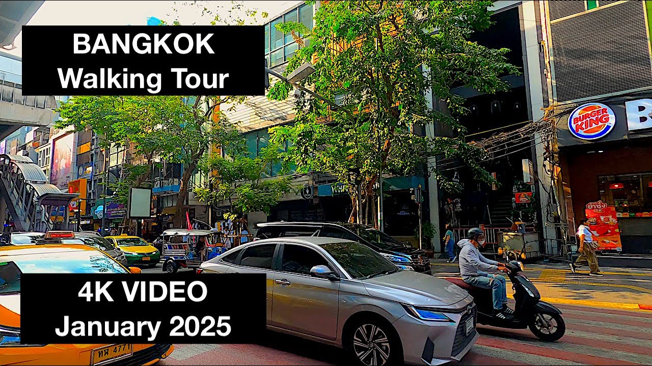 Bangkok Walking Tour (Silom Road) - January 2025 - 4K VIDEO - YouTube