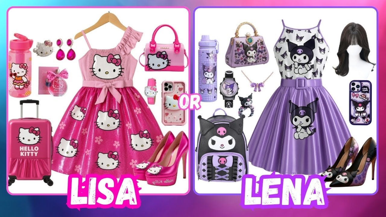 🌸 Lisa or Lena: Hello Kitty 🌸 vs Kuromi 💜 – Pink Sweetness or Purple ...