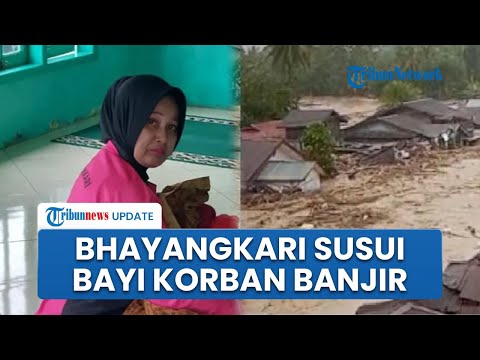 Sosok Bhayangkari yang Rela Menyusui Bayi Korban Longsor yang Nangis karena Terpisah dengan Ibu