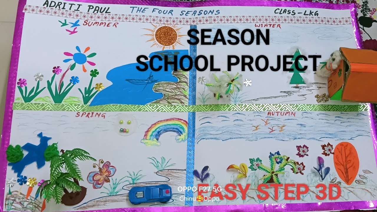 "SEASON" ️3D SCHOOL PROJECT CHILDREN//EASY STEP PROJECT. - YouTube