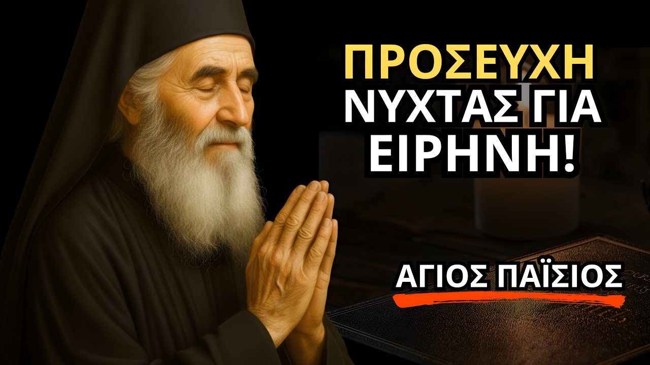 ΑΓΙΟΣ ΠΑΪΣΙΟΣ: Η ΜΥΣΤΙΚΗ ΠΡΟΣΕΥΧΗ της ΝΥΧΤΑΣ για να ΚΟΙΜΗΘΕΙΣ με ΕΙΡΗΝΗ ...