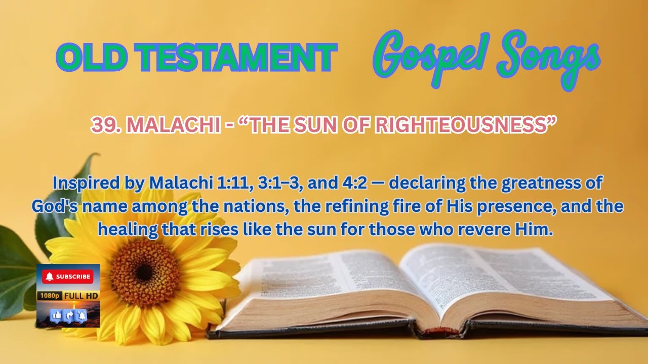 39. MALACHI - “THE SUN OF RIGHTEOUSNESS”. Old Testament Scripture ...