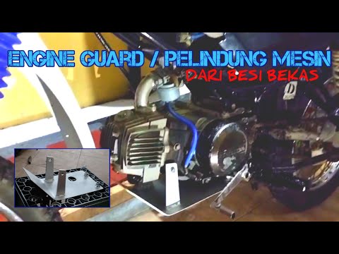 Membuat pelindung mesin dari besi bekas | engine guard HONDA WIN - YouTube