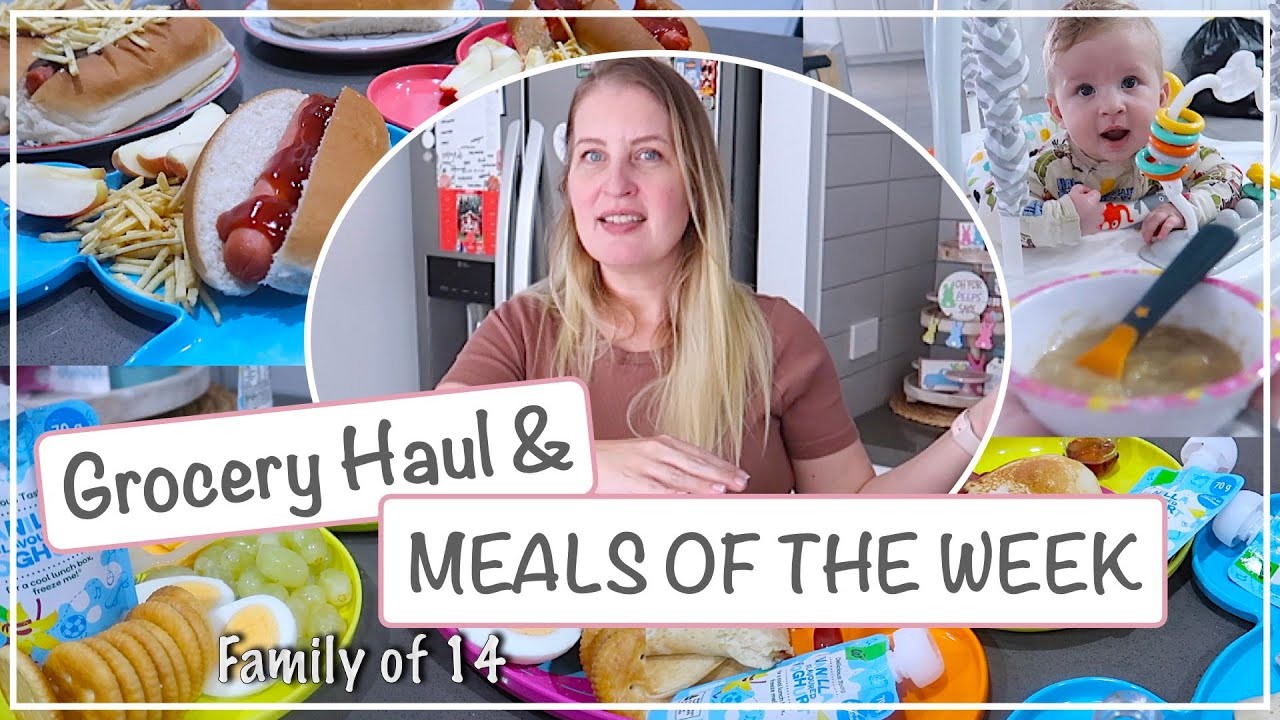 Large Family Grocery Haul & *MEALS OF THE WEEK* - YouTube