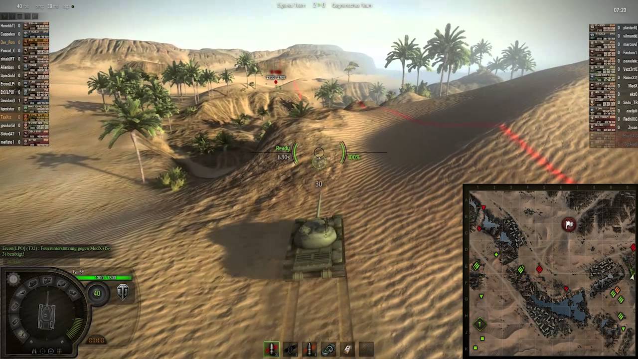 Let's Play Together World of Tanks IS-8 Type 59 Wadi / Sand River ...