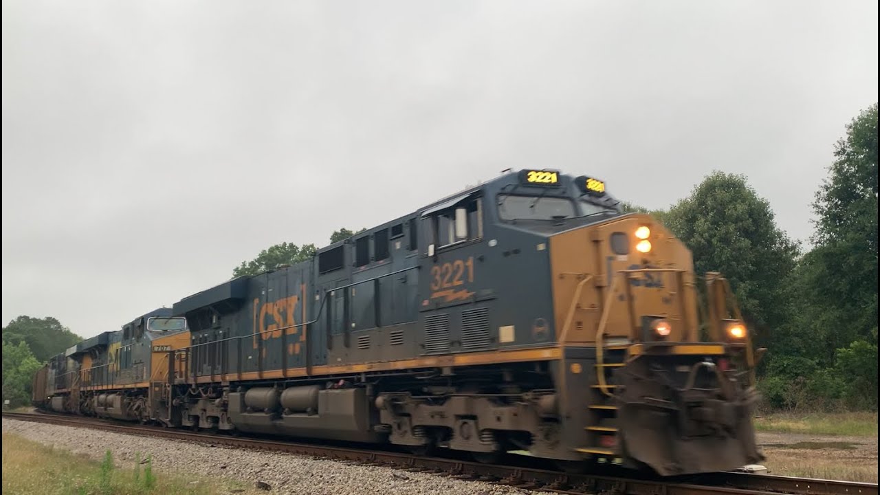 CSXT 3221 Leads E319-27, Diverging off of the CN&L in Clinton, SC ...