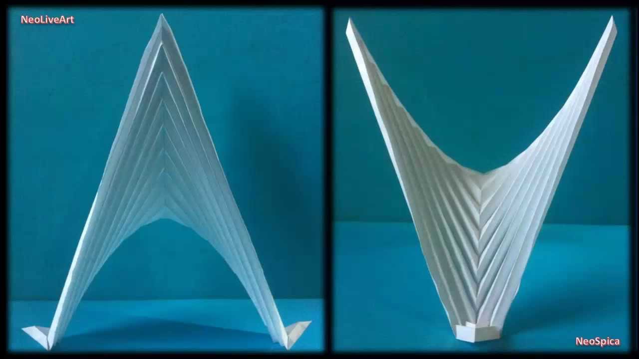 Parallel Pleat Forms Hyperbolic Paraboloid - YouTube