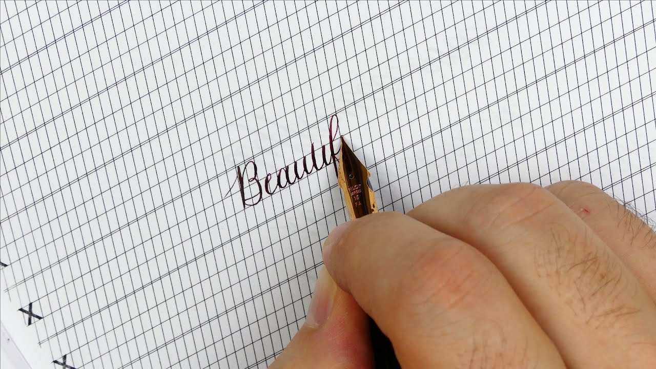 How to use guidelines to write Beautiful and Euforia in English Cursive ...