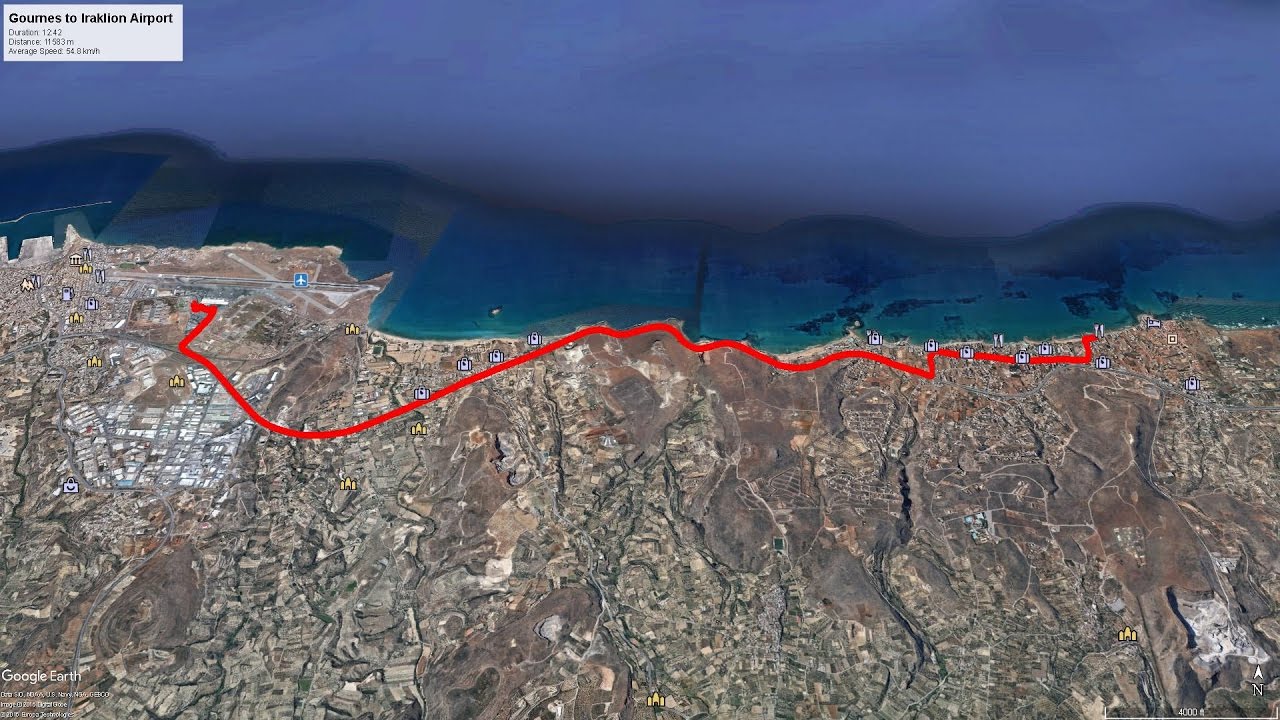 Crete via Dashcam—Gournes to Iraklion Airport - YouTube