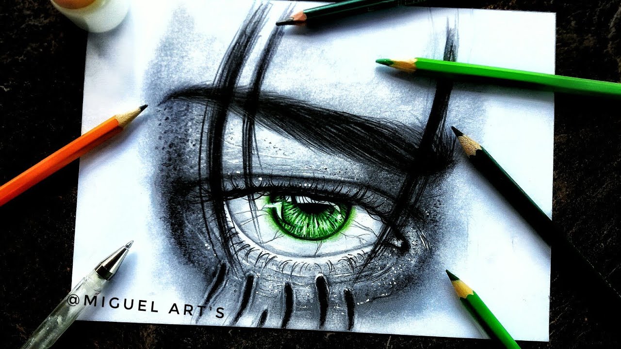 Drawing - eyes Eren Jeager [como dibujar el ojo de EREN JEAGER] Attack ...