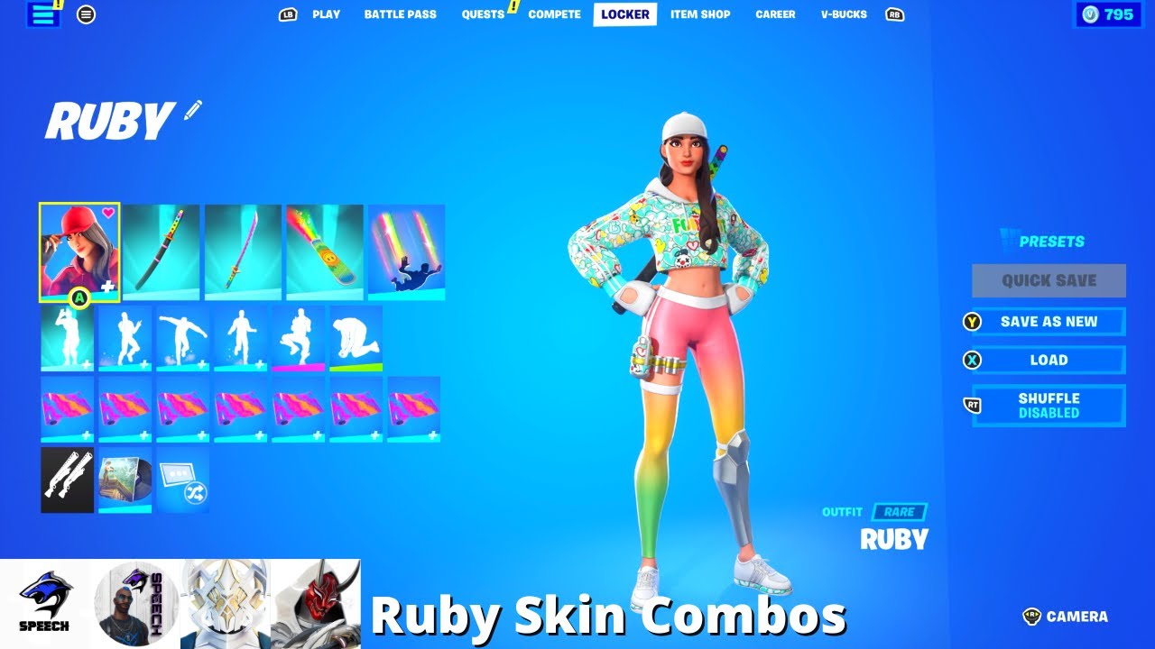 Ruby Skin Combos (Fortnite Battle Royale) - YouTube