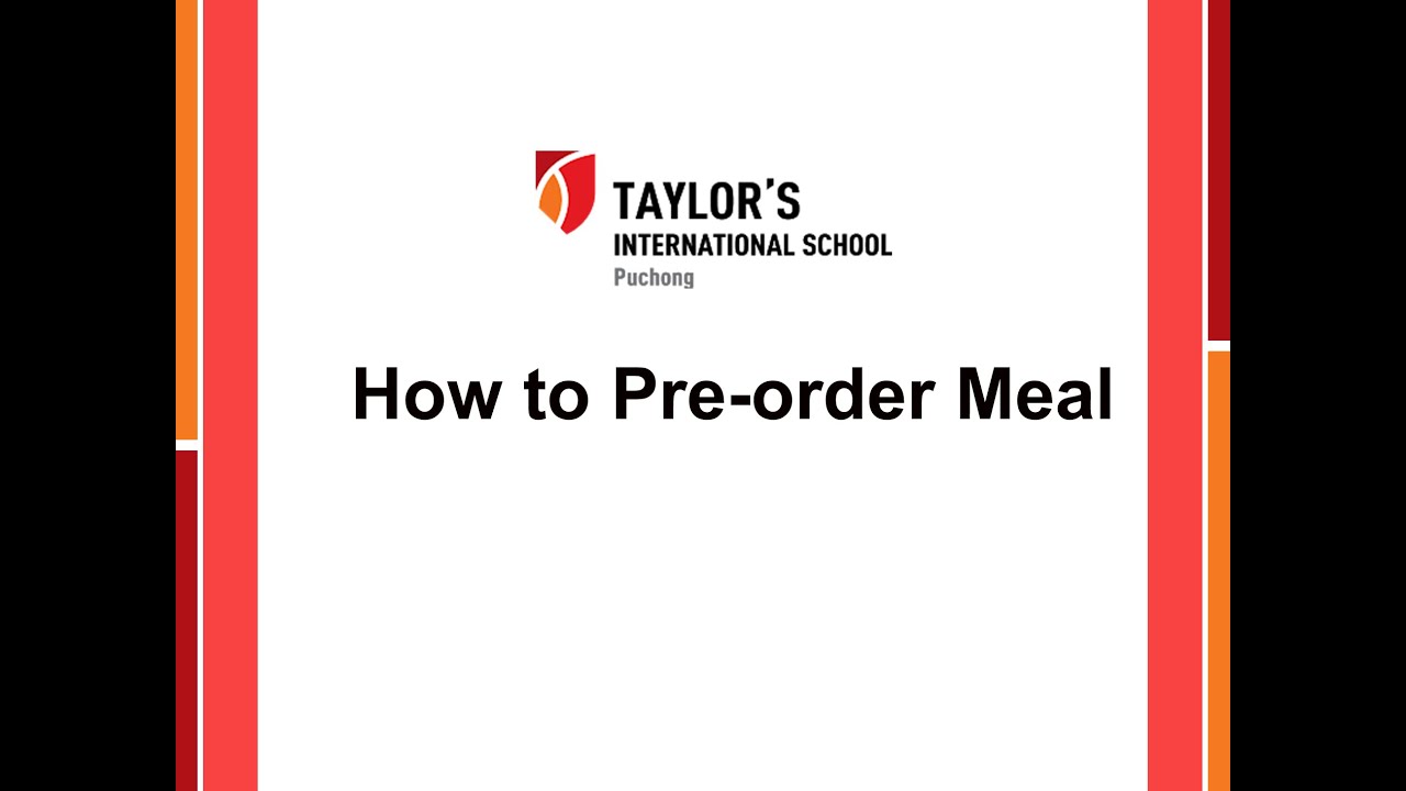 How to Pre-order meal and Pre-order meal selection - YouTube