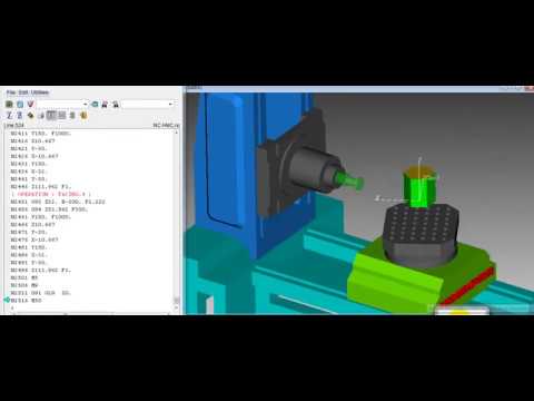 Machine 4 axis HMC center milling - YouTube