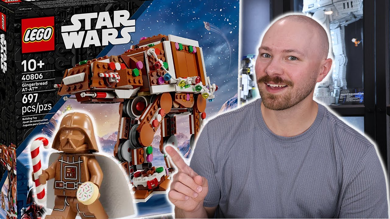 LEGO Star Wars Gingerbread AT-AT REVEALED (The Darth Vader Minifig Is ...