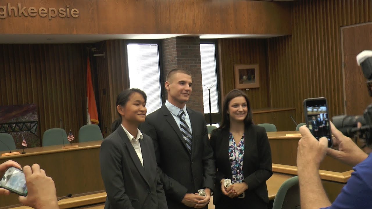 City of Poughkeepsie Swears In Three New Police Officers - YouTube