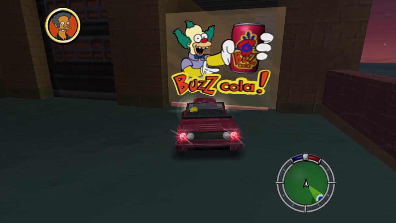 The simpsons hit & Run Ferrini red gameplay - YouTube