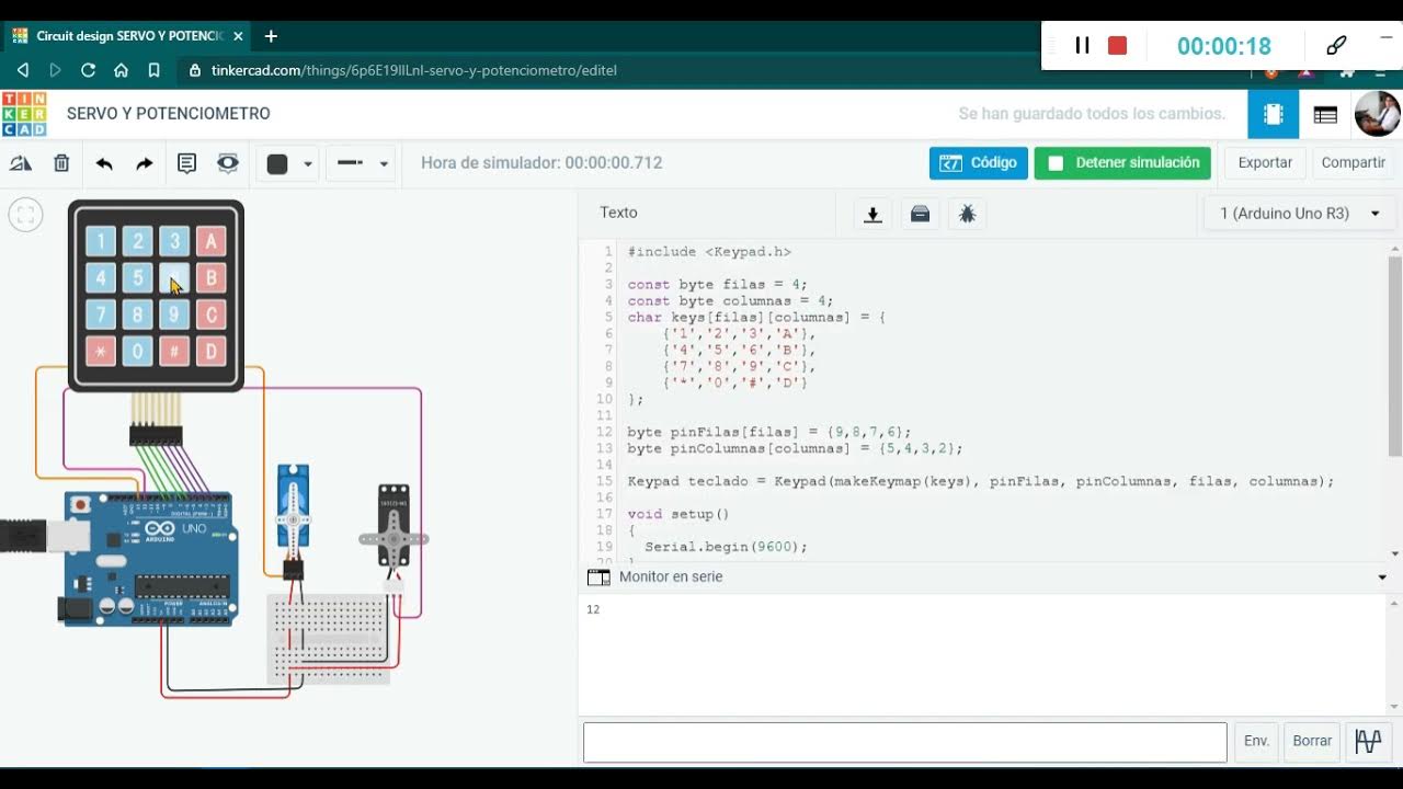 Teclado en tinkercad - YouTube
