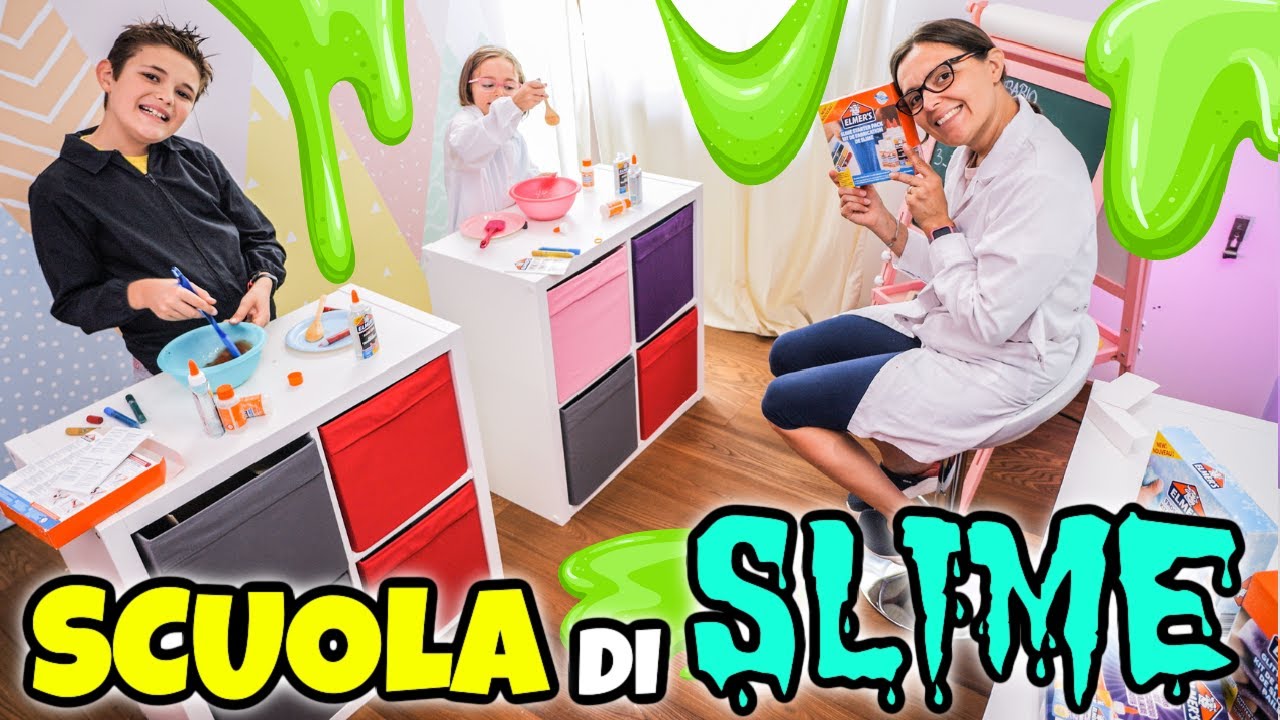 MATILDE E NICOLÒ VANNO A SCUOLA DI SLIME con la Professoressa Ale - YouTube