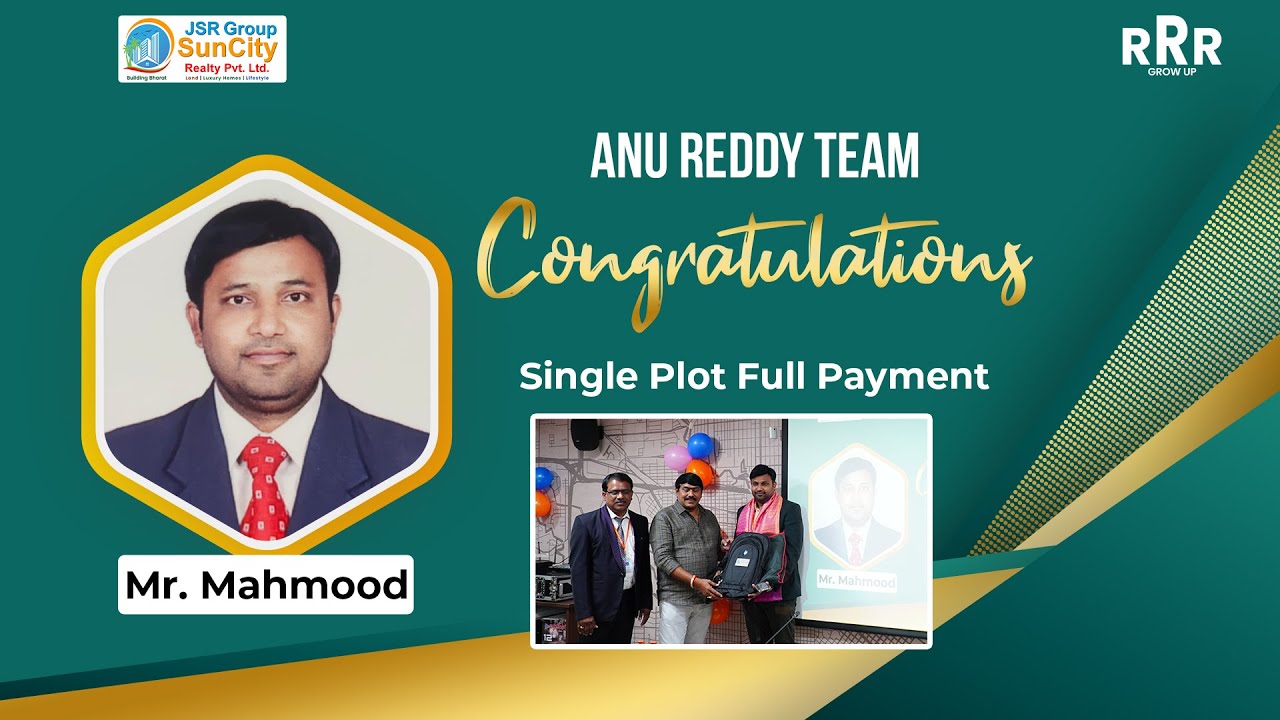 Mr. Mahmood | Anu Reddy Team | RRR Group | JSR Group Suncity - YouTube