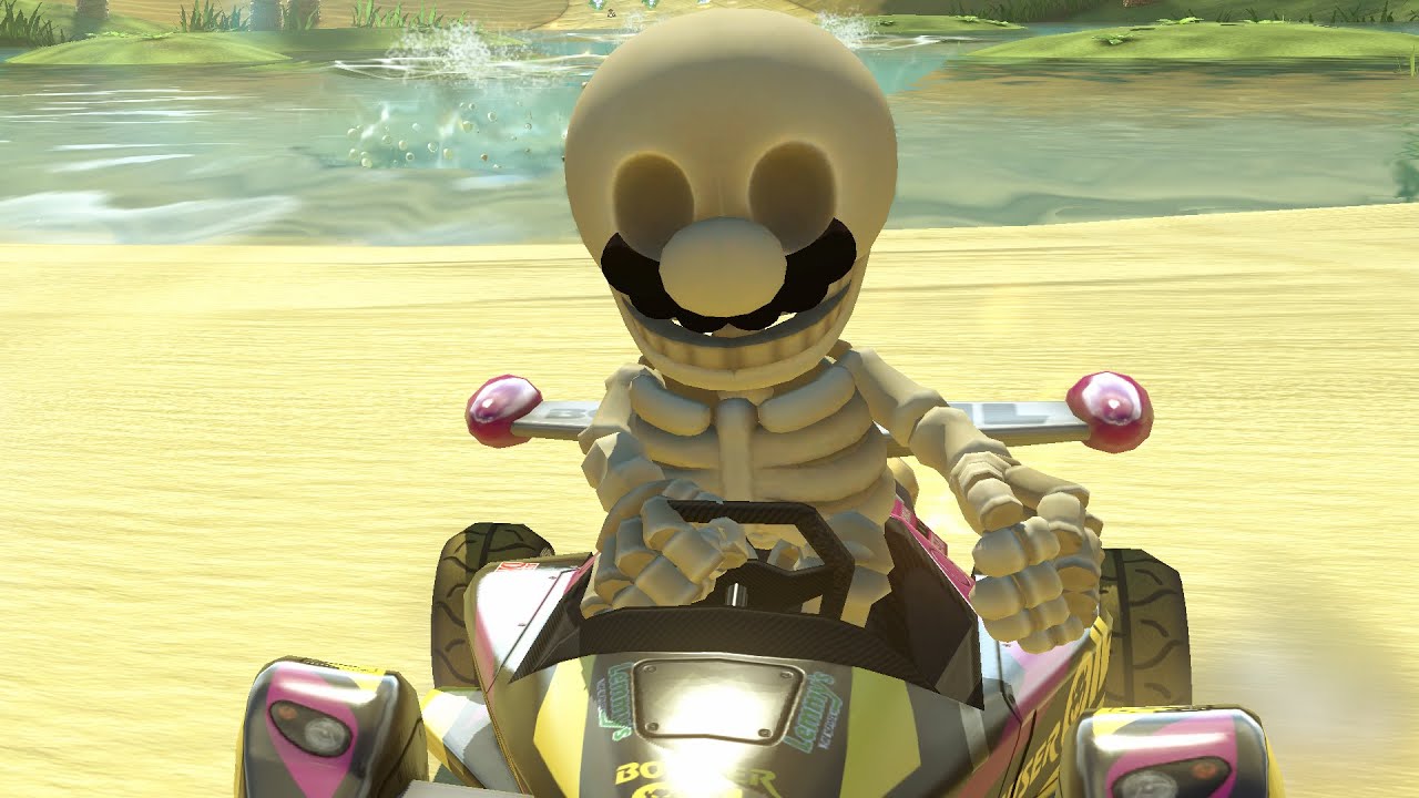 Skeleton Mario Kart (Mario Odyssey Skeleton) - YouTube