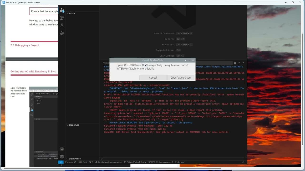 Need help using VSCode debug tool with pico - YouTube