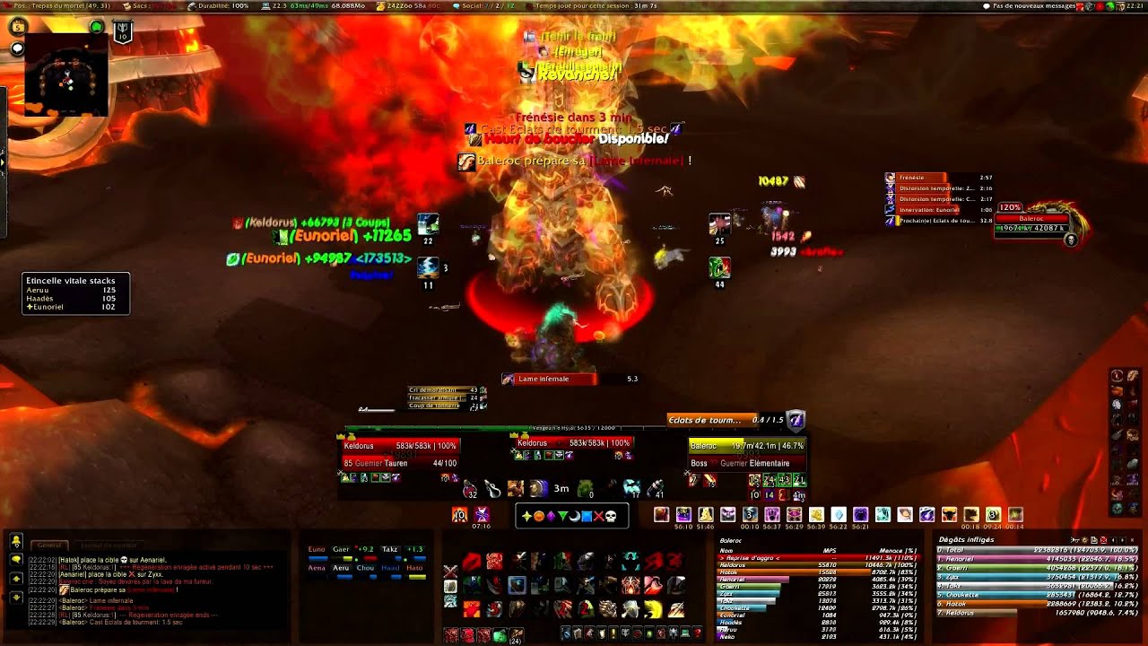 Firelands - Baleroc 10 man raid (Prot war POV) - YouTube