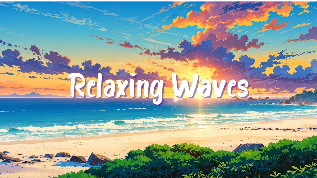 Relaxing Waves and Distant Seagull Sounds with Soothing Sunrise for ...