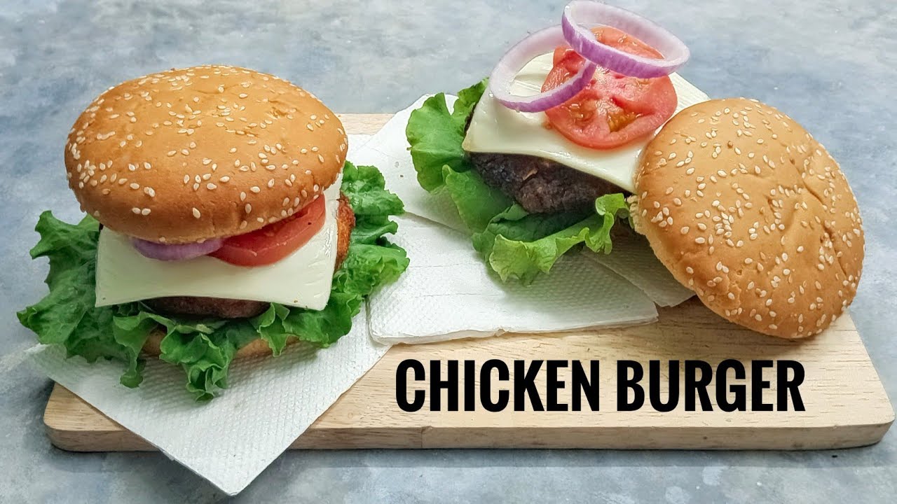 Chicken Burger || Home-made Chicken Patty Recipe || Easy and Tasty ...