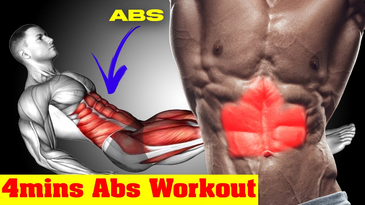 4 MIN Abs Workout at Home To GET 6 Pack Abs | Abs Exercise for BETTER ...