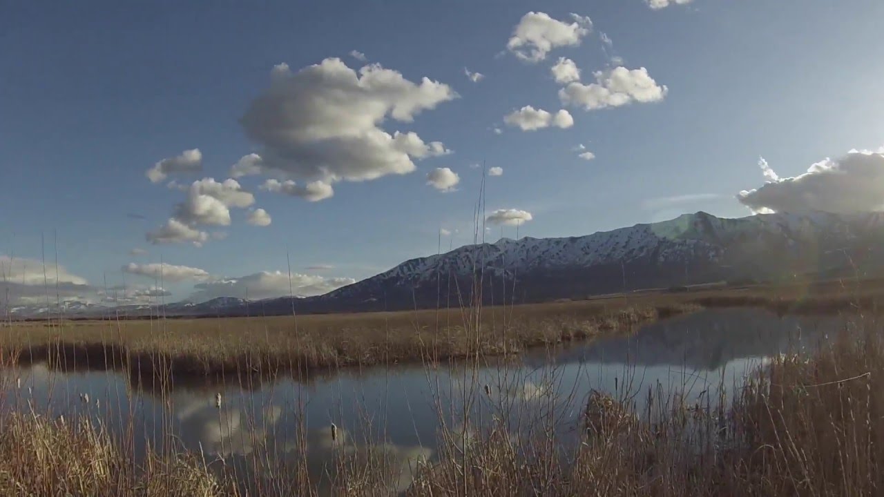 Season of Spring Weather in the Marshes & Mountains Logan City, Utah, U ...